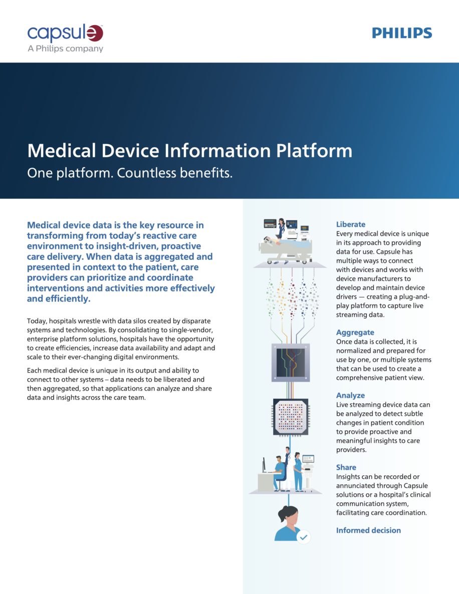 Capsule Medical Device Information Platform (MDIP) • Capsule