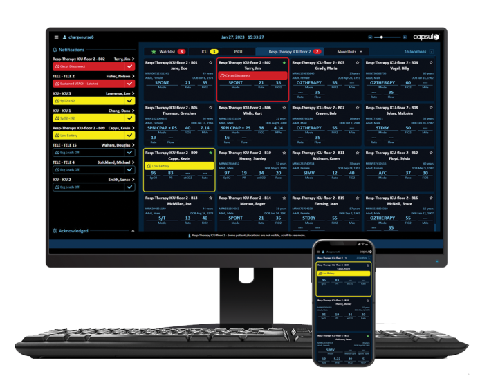 Capsule Clinical Surveillance - Ventilated Patient - Respiratory Depression